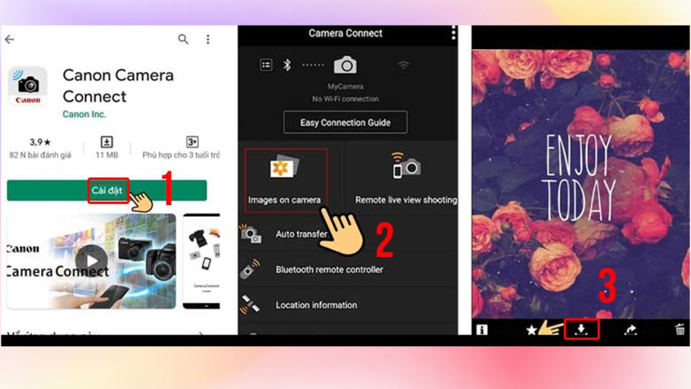 Cách kết nối máy ảnh Canon với điện thoại đơn giản